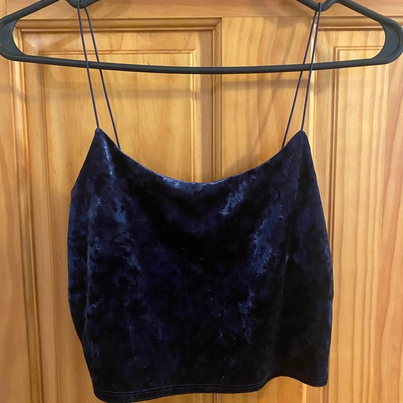 Garage | Tops | Velvet Cropped Tank | Poshmark